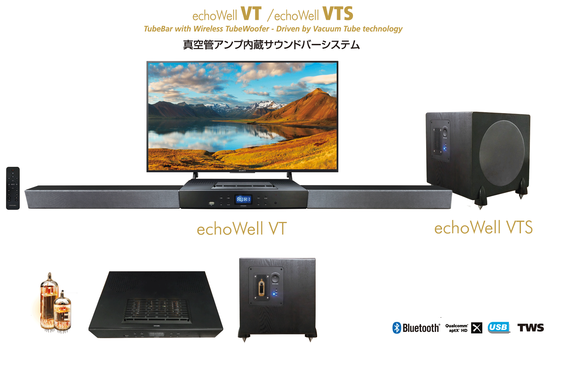 ECHOWELL AUDIO真空管製品 | 「響き」は真空管で再定義された革新的なグラウンド・オーディオアンプ技術で真空管アンプは小さく。そしてパワフルに。 特許出願中